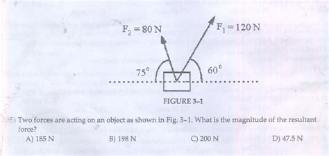 solved two forces are acting on an object as shown in fig 3