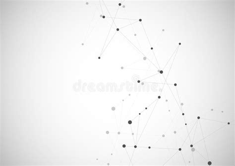 Abstract Connection Background With Lines And Dots Vector Geometric Network Connection Stock