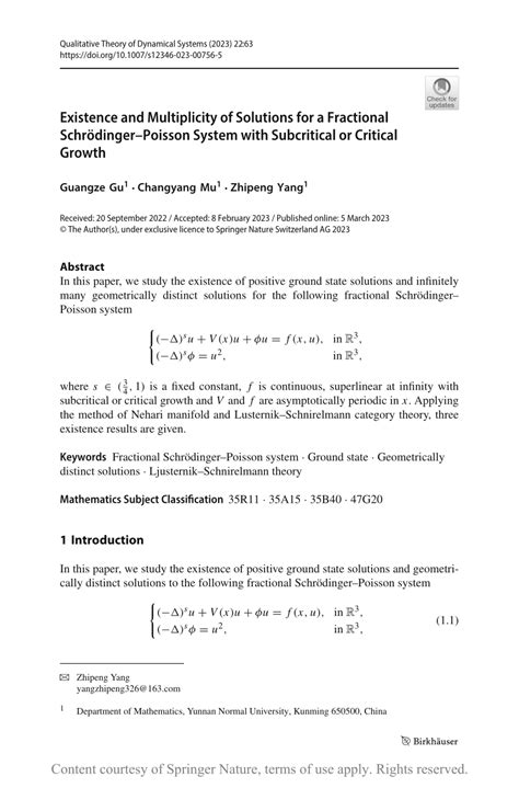 Existence And Multiplicity Of Solutions For A Fractional Schrödinger