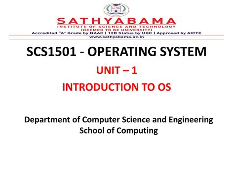 SOLUTION: Unit 1 os ppt 1 - Studypool