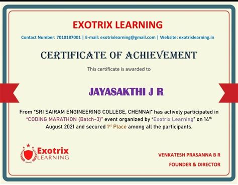 Jayasakthi J R On Linkedin Learning Experience Coding Ceo