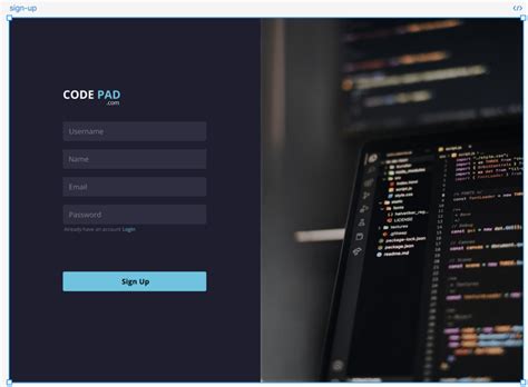 Online Code Editor Ui Design