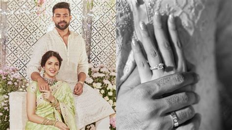 Varun Tej Lavanya Tripathi Share 1st Engagement Photos Mega Star Says Found My Lav Movies