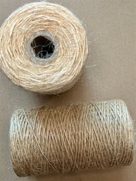 Puwowye 200m Juteschnur 1mm Paketschnur Braun Jutegarn 100 Natur