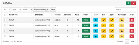 Table Editor Wordpress Plugin