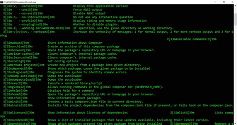 Strange Characters In Php Composer And Laravel Installer Output