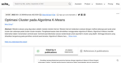 optimasi cluster pada algoritma k means