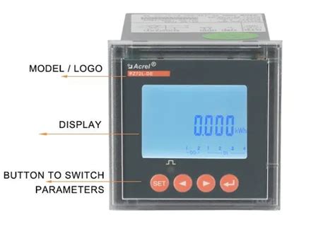 Pz L E C Programmable Panel Three Phase Multi Functional Energy Meter With RS LCD Display