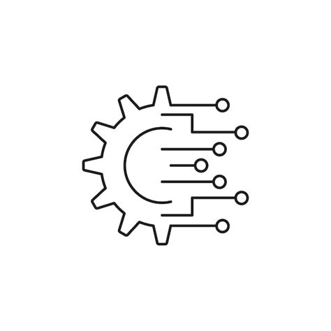 Premium Vector Digital Technology Gear Icon Vector Illustration Eps 10