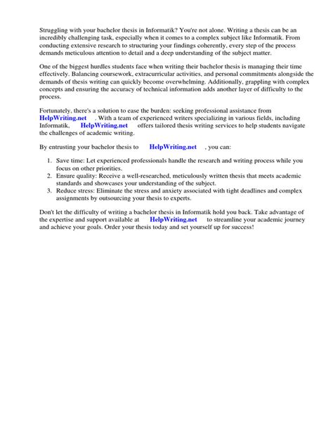 Bachelor Thesis Informatik Beispiel Pdf Thesis
