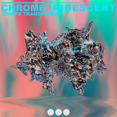 Premium Psd Futuristic Chrome Liquid Iridescent Abstract Metallic Shape 3d Render