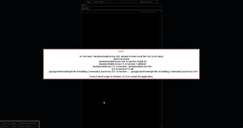 Build Isn T Saved On Build Save Attempt Issue Pathofbuildingcommunity Pathofbuilding