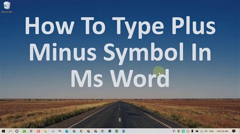 How To Type Plus Minus Symbol In Ms Word Artofit