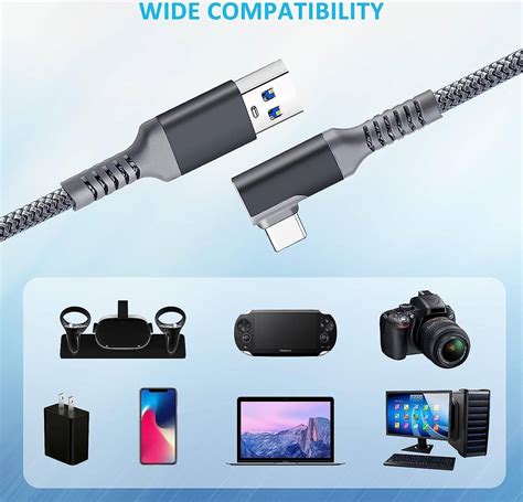 Xicen Cable For Oculus Quest 2 Link 16ft Usb 3 2 Gen 1 To Type C Link Cable High Speed Data