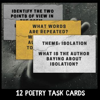 Poetry Task Cards For Beware Do Not Read This Poem By Ishmael Reed Halloween