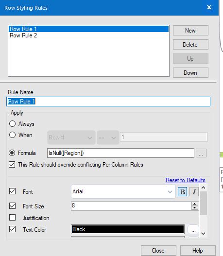 solved row rule formatting alteryx community