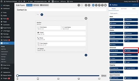Add Hidden Fields To Ws Forms Attributer
