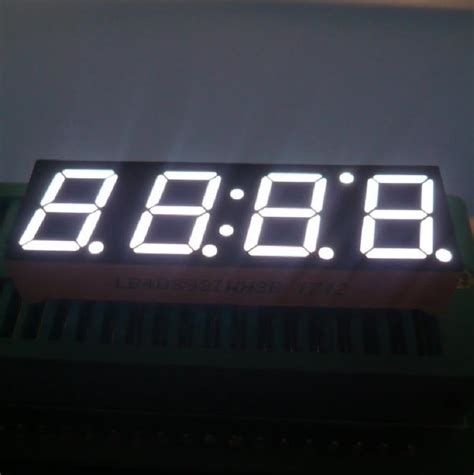 4 digit 0 39inch common anode white color 7 segment led display for