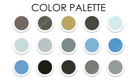 유니버설 컬러 팔레트 색상 조합 벡터 일러스트 레이 션 프리미엄 벡터