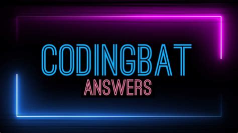 Functional 1 Codingbat Answers Youtube