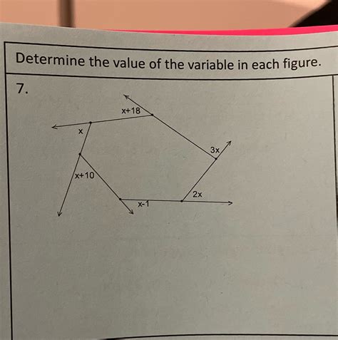 Determine The Value Of The Variable In Each Figure Chegg