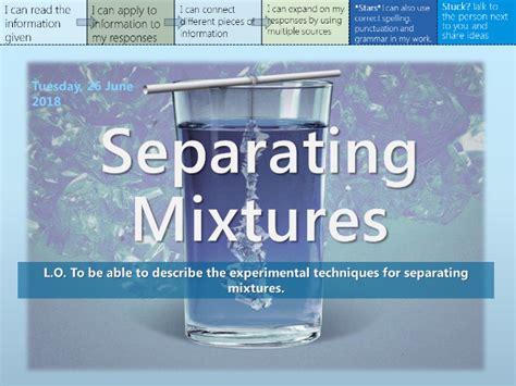 Edexcel Elc Science C2 Separating Mixtures Whole Unit Teaching Resources
