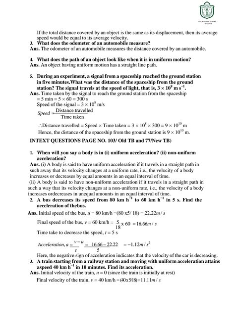 SOLUTION Grade Physics Motion Studypool