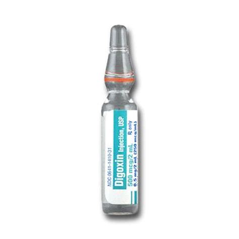 Digoxin Injection 250mcgml Ampule 2ml Medex Supply