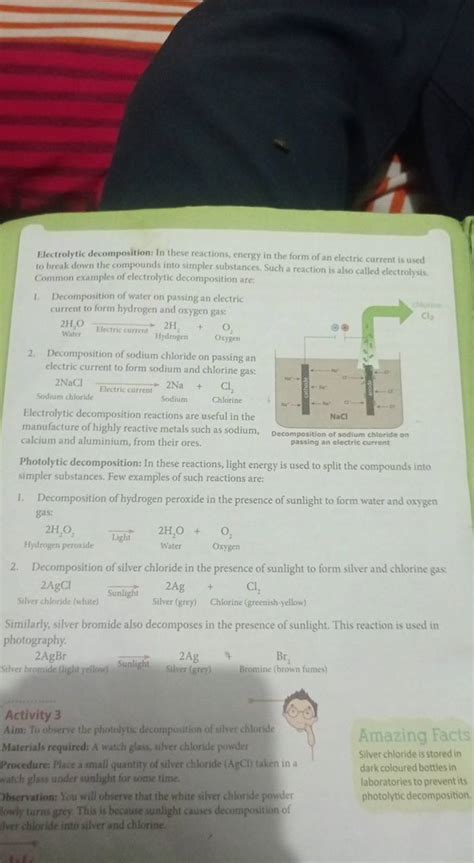 Electrolytic Decomposition In These Reactions Energy In The Form Of An