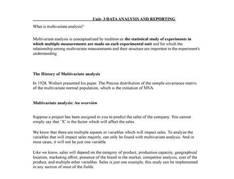 Ipr Notes Unit3 4 5 This Ipr Pdf 3 4 5 Unit Unit 3 Data Analysis And Reporting What Is