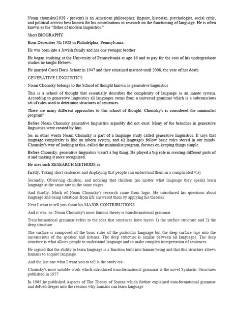 Chomsky Pdf Noam Chomsky Grammar