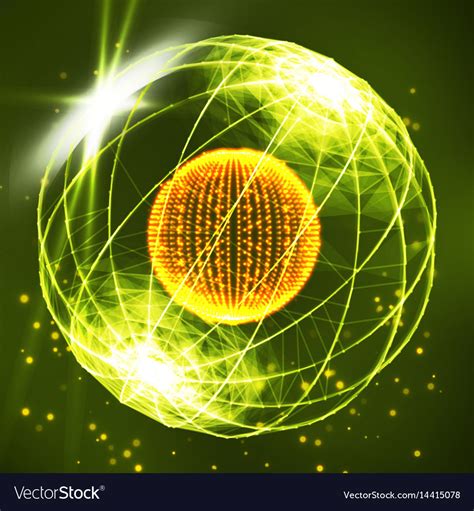 Sphere Consisting Points Data Exploding Sphere Vector Image