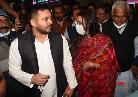 Patnarjd Leader Tejashwi Yadav With Newly Wed Wife Rachel Godhino