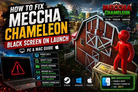 How To Fix Meccha Chameleon Black Screen On Launch Complete Pc And Mac