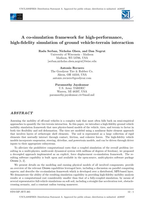 Pdf A Co Simulation Framework For High Performance High Fidelity