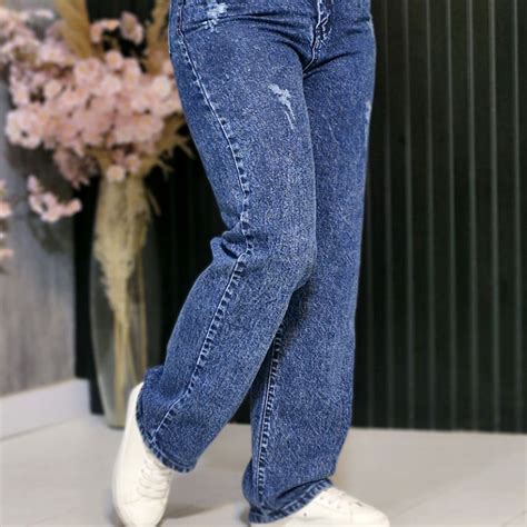 شلوار جین نیم بگ 411003 مانتوپاتریس