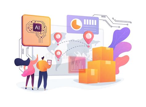 Ai Forecasting For Efficient Supply Chain Abstract Concept Vector Illustration Stock