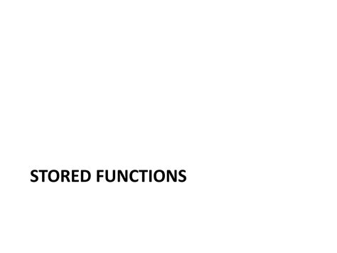 5 Stored Procedure And Functions Pptx Databases Computer