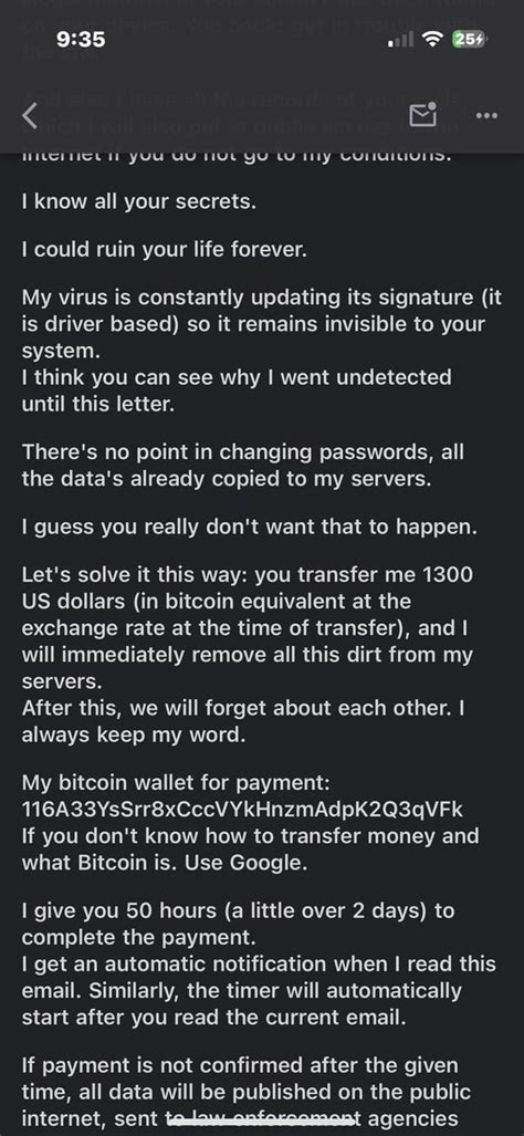 Is This Spam Email Real Or Does He Not Have Anything Rsextortion