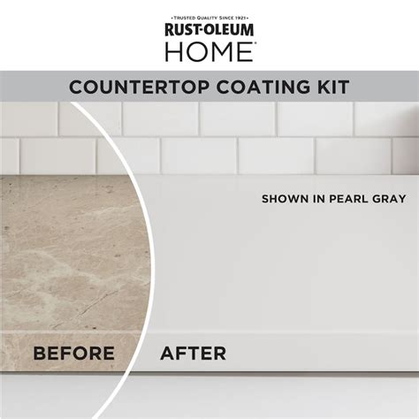 Rust Oleum Home Pearl Gray Satin Countertop Refinishing Kit 38496213t At