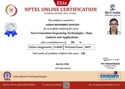 aaisha mohammed shafeek on linkedin nptel iitmadras iitkharagpur