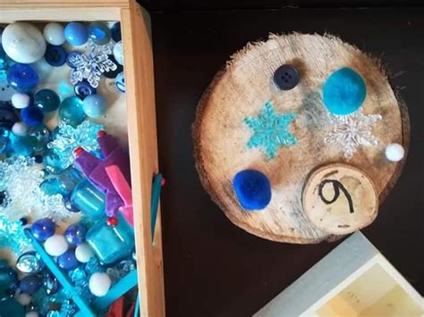 Winter Themed Bead Sorting Activity