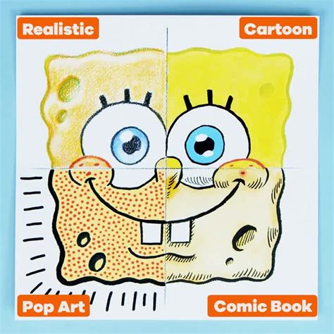 Nickelodeon Animation On Linkedin Spongebob In 4 Styles 23 Comments