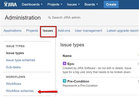Jira Admin Issues Workflow Scheme Test Management