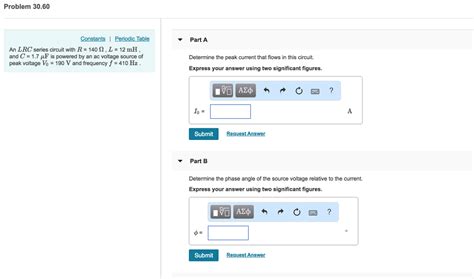 Solved Problem 3060 Constants Periodic Table Part A An