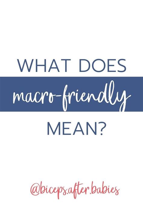 What Does Macro Friendly Mean Online Workouts Eating Well Beauty Products Drugstore