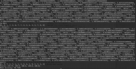 Implementation Results In Python Regarding The Weights And Error Values