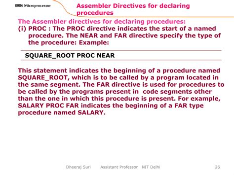 Time Delay Programs And Assembler Directives 8086 Pptx