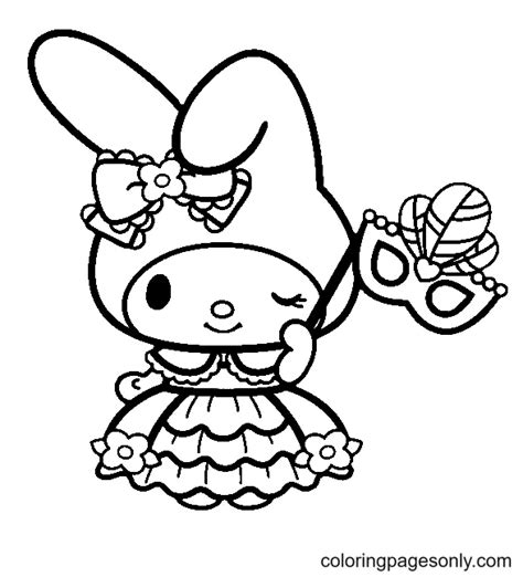 My Melody Coloring Pages Printable 2025