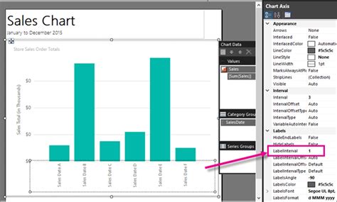 Specify An Axis Interval In A Power Bi Paginated Report Power Bi Microsoft Learn